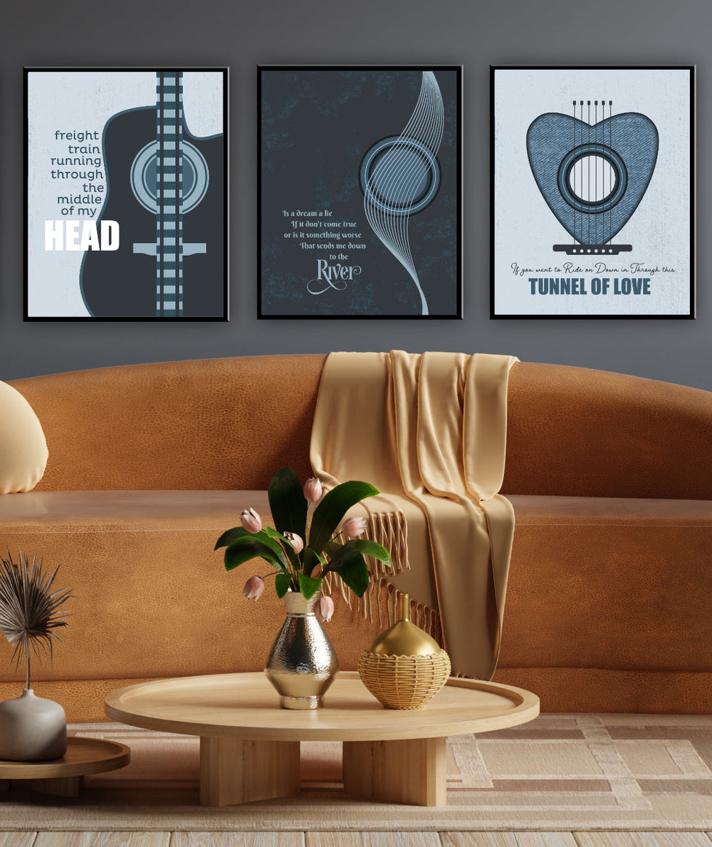 Song Lyric Wall Art Decor - Pop Rock Music Quote - Classic Rock Tunes ...