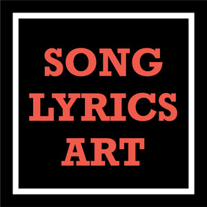 80s Music – Song Lyrics Art